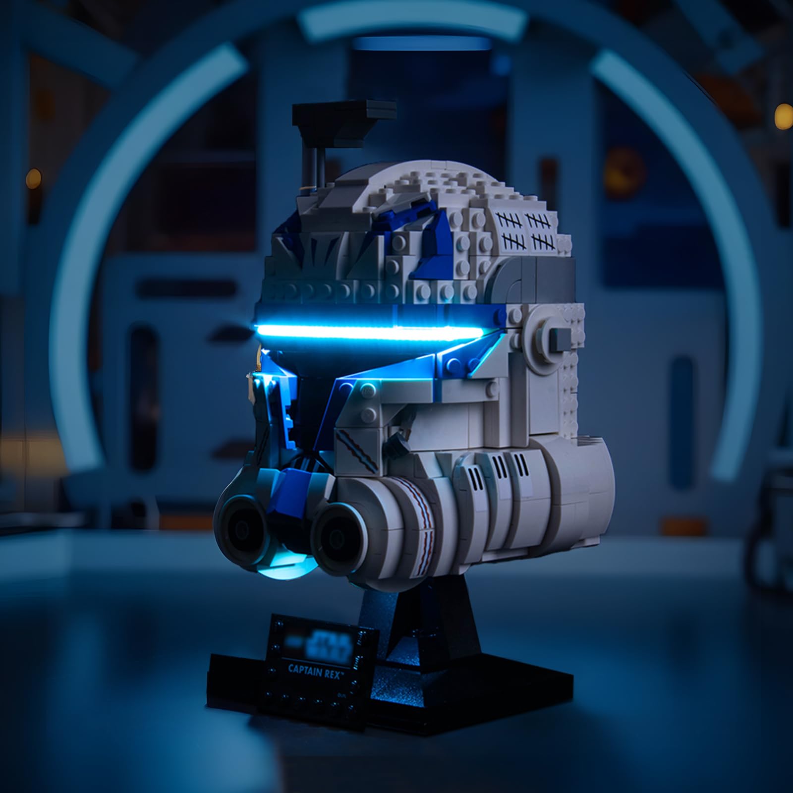 BrickBling LED Light Compatible with Lego Captain Rex Helmet Set 75349 (Lights Only), New 2023 Lighting Compatible with Lego Helmet- Light up Your Model