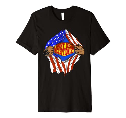 Funny Super Front Desk Receptionist Hero Job Premium T-Shirt