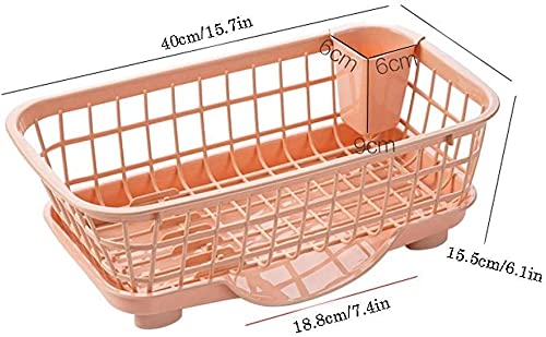 Plate Rack Draining Dish Rack Household Dish Storage Rack With Chopsticks Cage Household Detachable Dish Drain Rack Kitchen Pan Plate Holder (Color : Blue)