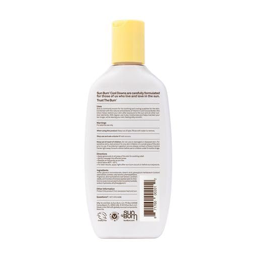 Sun Bum Cool Down Aloe Vera Lotion - Vegan After Sun Care with Cocoa Butter to Soothe and Hydrate Sunburn- 8 oz
