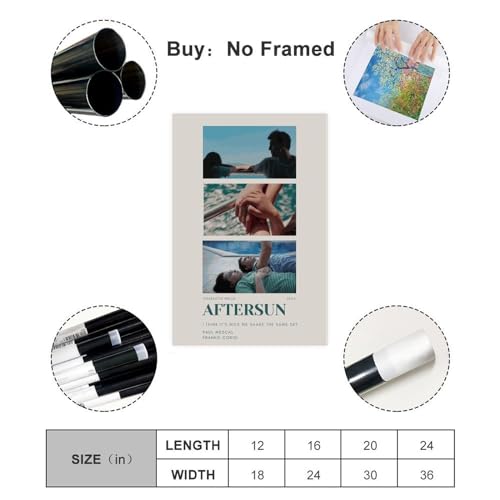 Aftersun Plot Movie Poster Canvas Poster Wall Art Decor Print Picture Paintings for Living Room Bedroom Decoration Unframe: Unframe:12x18inch(30x45cm)