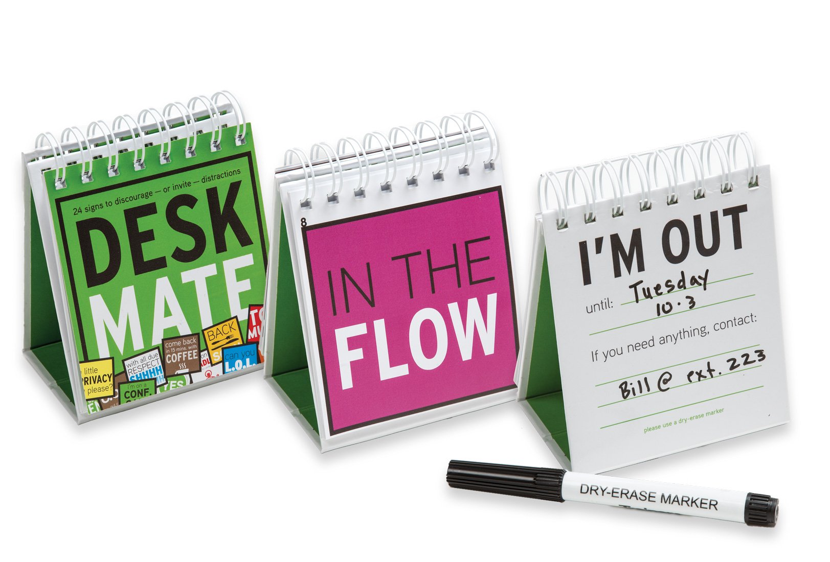 Trainers Warehouse Deskmate - Office Desk Accessories, Desk Signs, Funny Office Gifts | 24 Signs to Discourage (or Invite) Distractions in an Open Office or WFH Setting, ‎4.25 x 1 x 0.39 inches