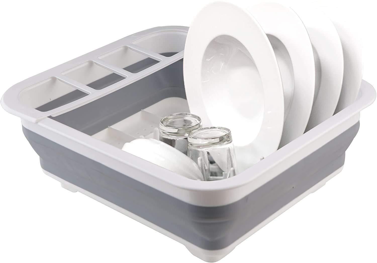 Dish Rack | Easy to Use | Collapsible | Compact & Portable Multi-Functional Dish & Vegetable Washing Basket