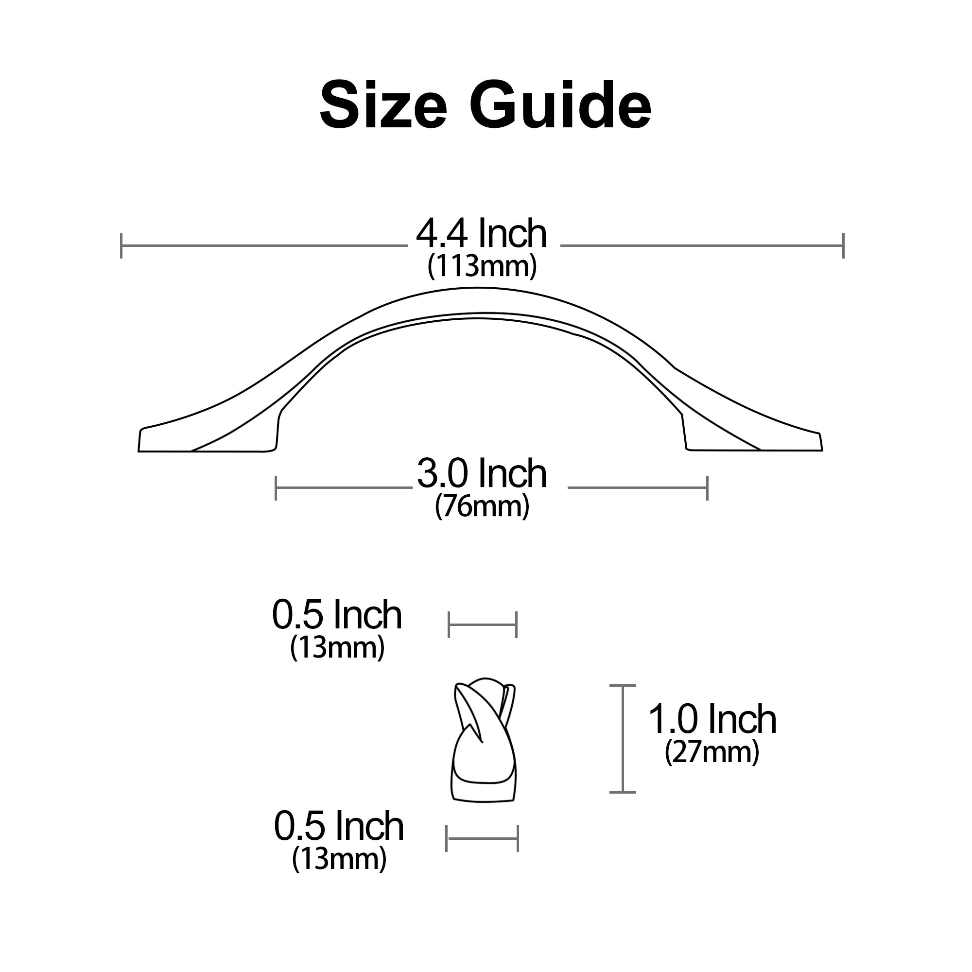 Alzassbg 10 Pack Brushed Satin Nickel Cabinet Pulls, 3 Inch(76mm) Hole Centers Arch Twisted Cabinet Handles Kichen Hardware for Cabinets and Drawer AL3027SN