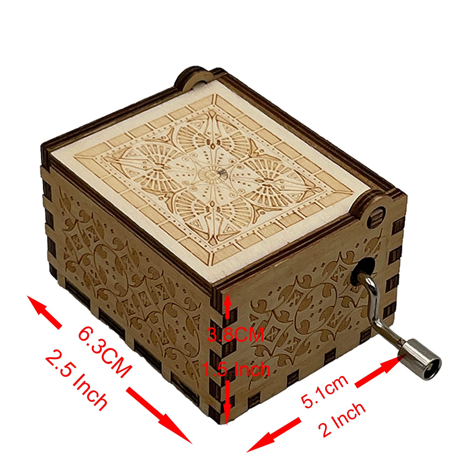 good goods Personalized Wooden Music Box - Print Picture Word Text Logo Custom Hand Cranking Musical Box Gift for Daughter, Mom, Birthday, Valentines (Over The Rainbow)
