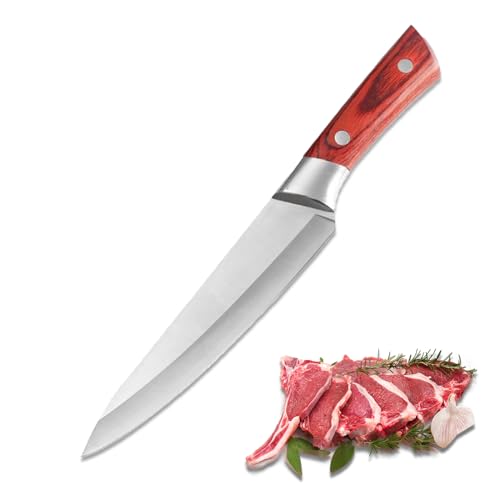 Magicorange Chef's Knife With Sheath Cover - Sharp Stainless Steel Knife - Fruit, Vegetable, Herbs And Meats Knife for Home Outdoor Camping BBQ(Chef's Knife)