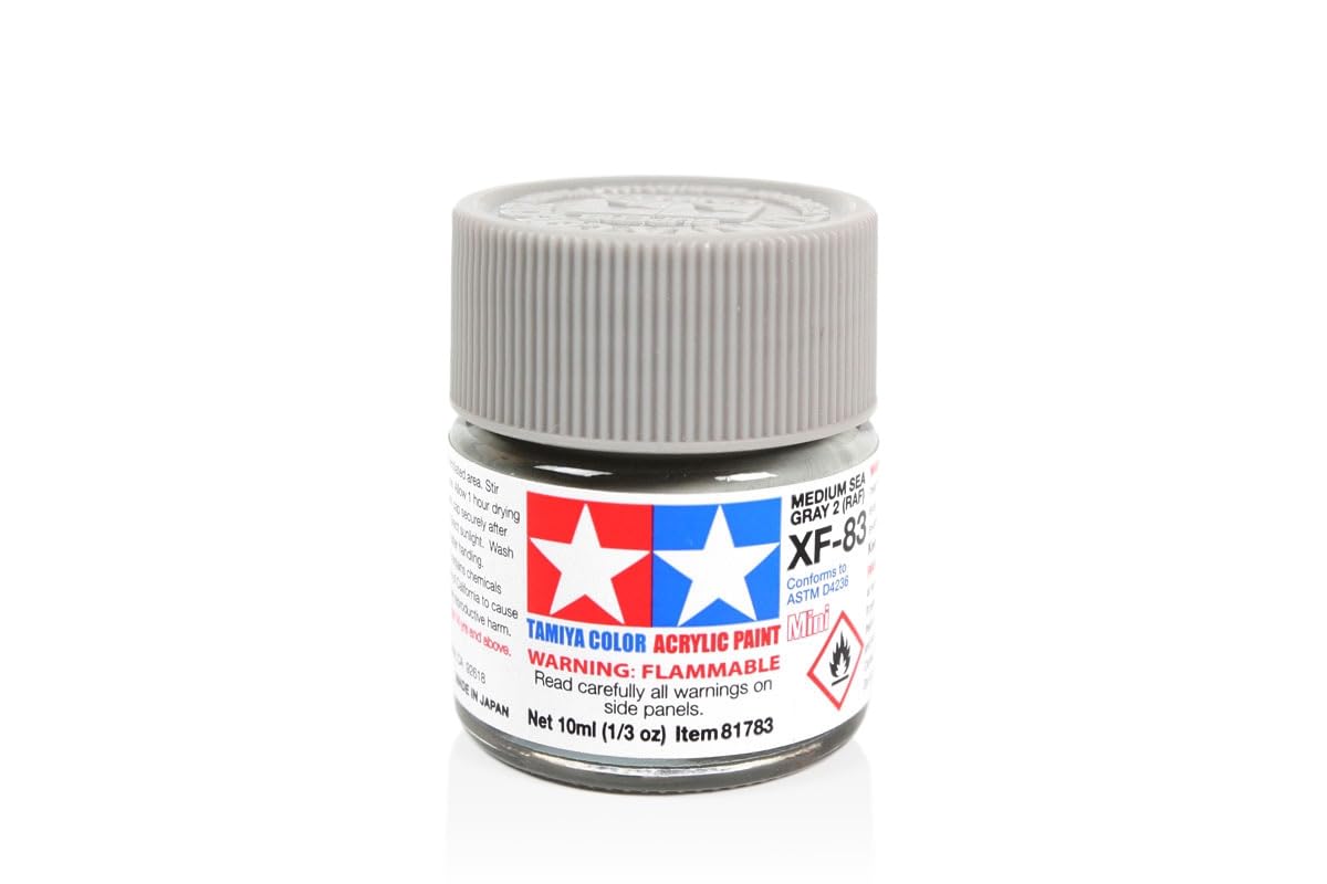 TAMIYA Acrylic Mini XF-83 Med Sea Gray 2 RAF 10ml Bottle TAM81783 Plastics Paint Acrylic