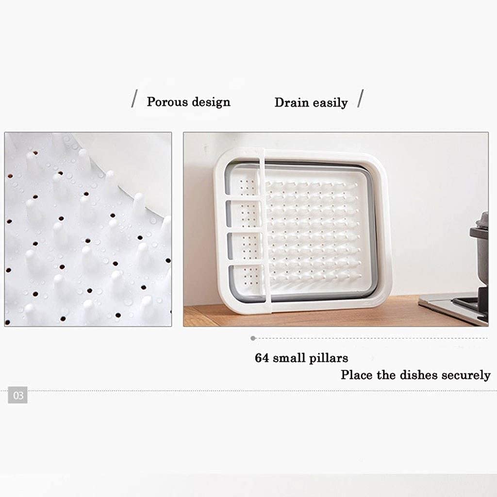 Plate Rack Draining Dish Rack Collapsible Drying Dish Storage Rack, Dish Drainer Dinnerware Basket For Kitchen Counter Campers Pan Plate Holder