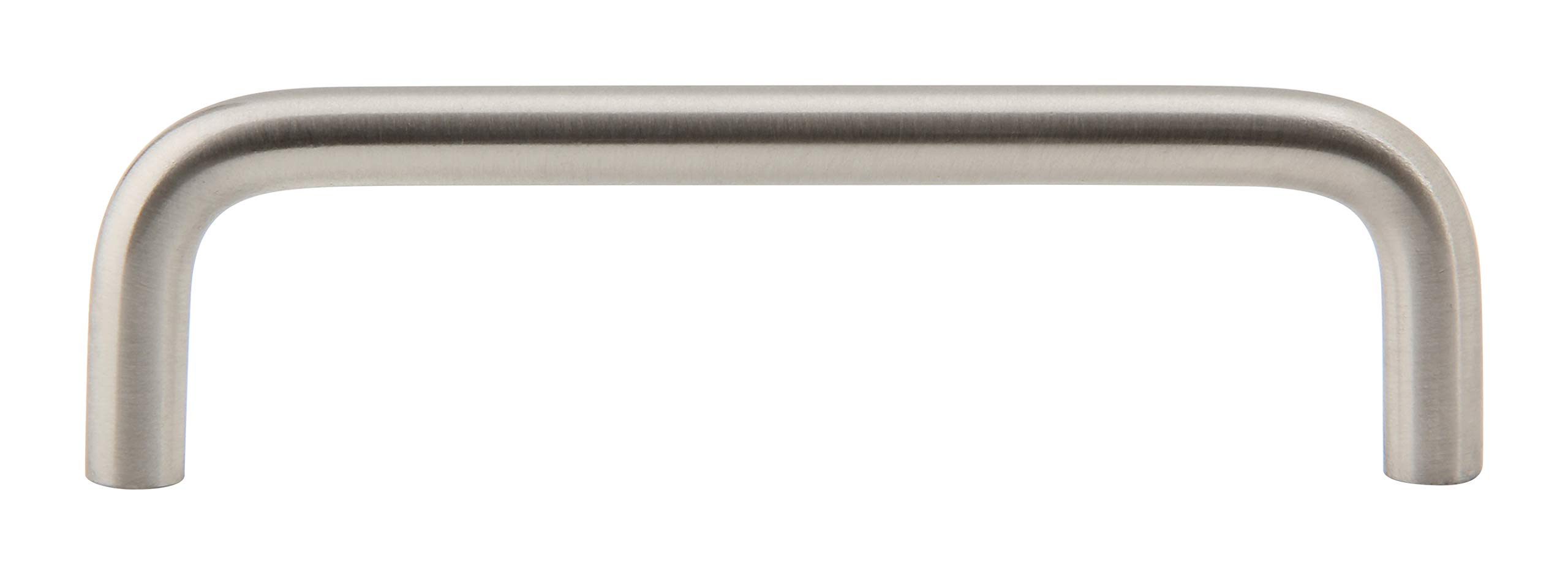 Silverline Satin Nickel Cabinet Hardware Drawer Handle Pull - 4'' Hole Centers, 25 Pack
