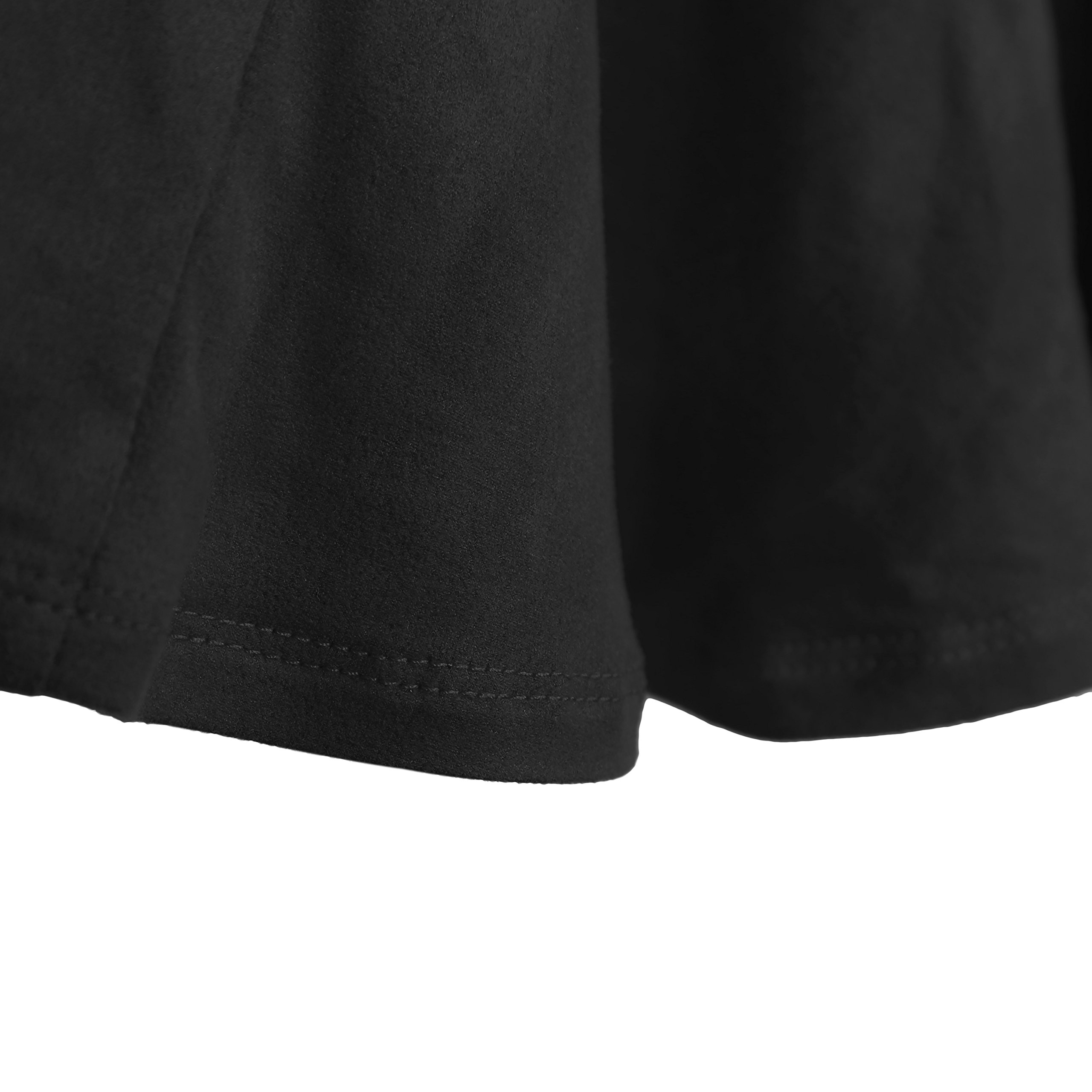 Urban CoCo Women's Vintage Elastic Waist A-Line Long Midi Skirt (2XL, Black)