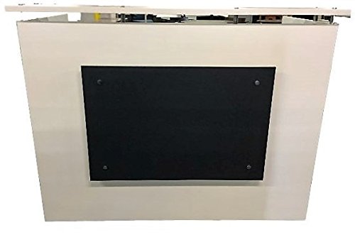 DFS Reception Desk Shell which fits a 15" Monitor - 60" W by 30" D by 44" H White and Black Front