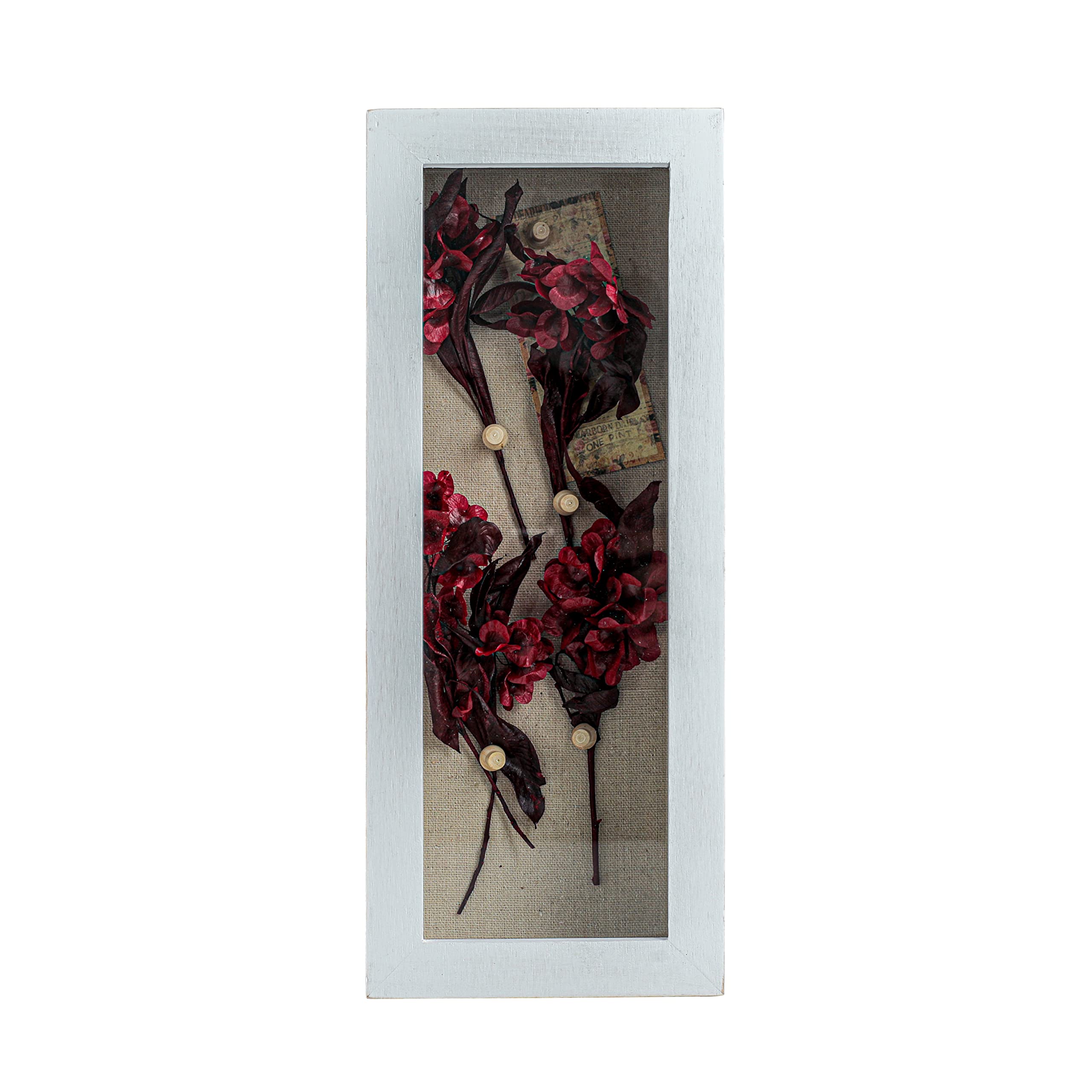 Freezing point Shadow Box Frame 5x12.5 Shadow Boxes Display Case with Linen Back Memorabilia Awards Medals Bouquet Photos Picture Badge Wedding Memory Box for Keepsakes White Small Pin Board White