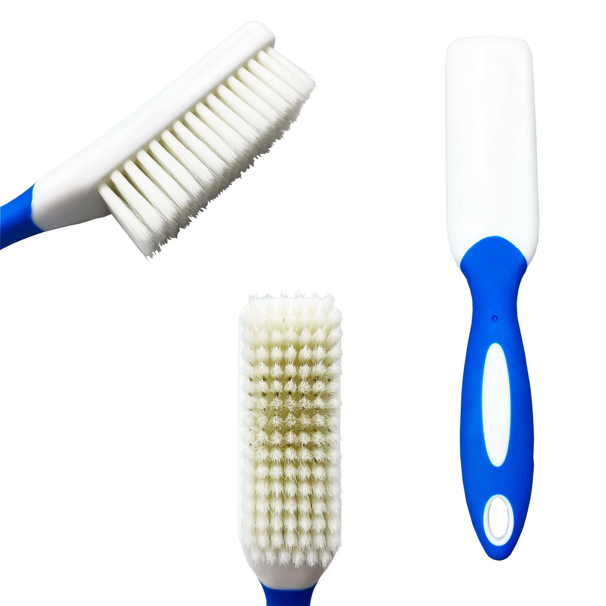 Amangny 2 Pieces Long Handle High Density Soft Bristle Clothes Sneaker Shoe Cleaning Brush