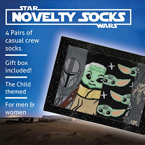 Hyp The Simpsons Socks Mens and Womens Socks Featuring Bart and The Simpsons | Gift Box, 4 Pack Casual Crew Socks
