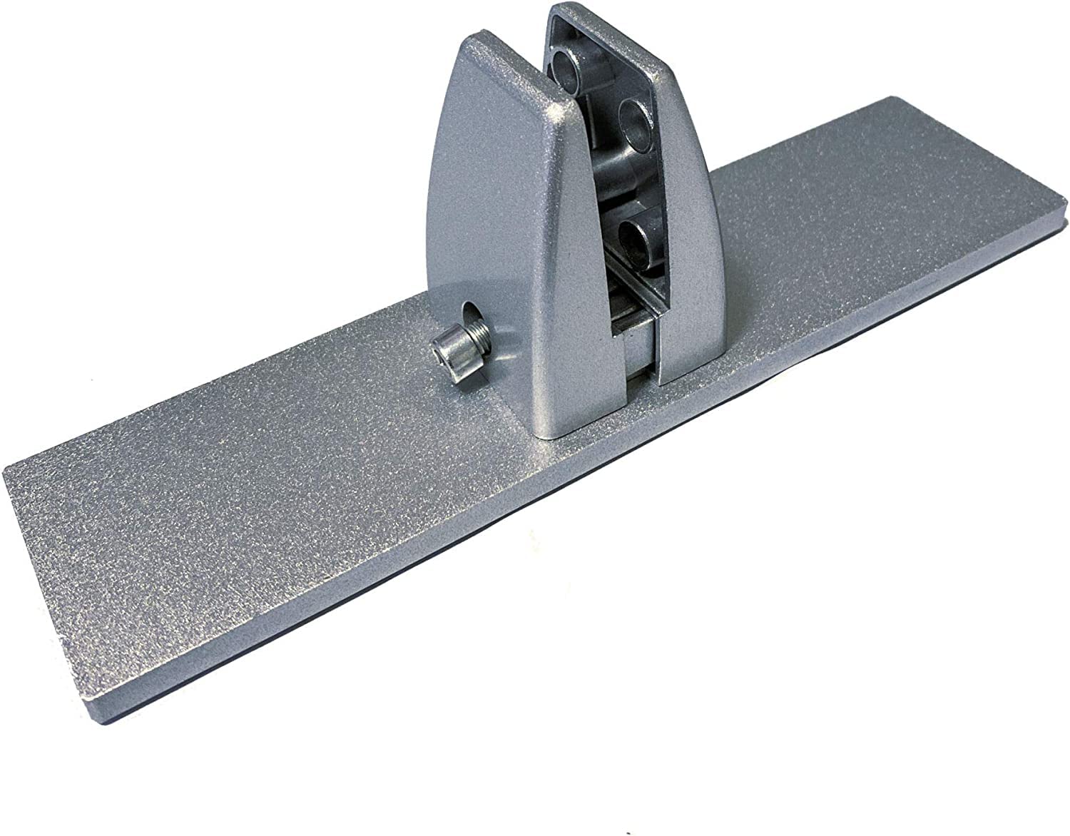 Sneeze Guard Clamp Bracket, T-Shaped Desk Partition Clamp with Freestanding Base for Clear Acrylic Shield Heavy Duty Auminum Guard Clamp, Desktop Countertop Reception 2PC
