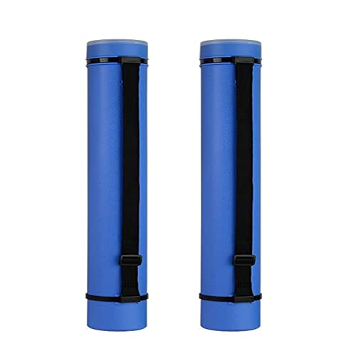 Ecjiuyi Poster Tubes,2Pack Extendable Poster Tube Expand from 24.5" to 40" with Adjustable Shoulder Strap Lids and Lable,Waterproof Telescoping Blueprint Art Document Storage Transport Carrying Tube