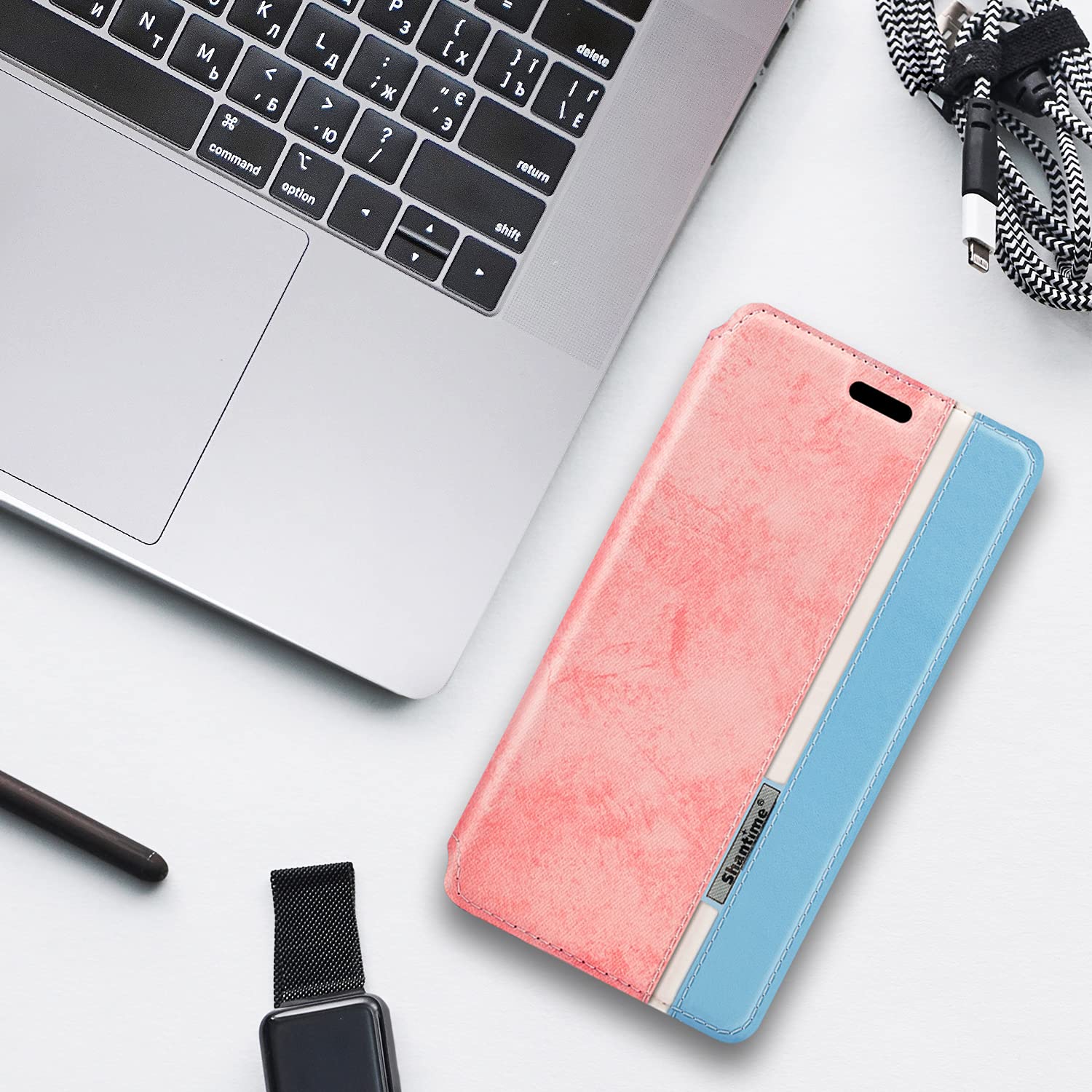 Shantime for Doogee V20 Pro Case, Fashion Multicolor Magnetic Closure Leather Flip Case Cover with Card Holder for Doogee V20 Pro (6.43”)