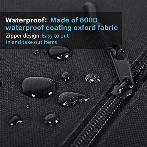 MEGREZ Art Portfolio Bag with Shoulder Strap, Portable Multi-purpose Art Portfolio Tote, 21" x 27" Waterproof Nylon Drawing Board Storage Bag, Sketch Board Bag for Drawing and Painting, Black