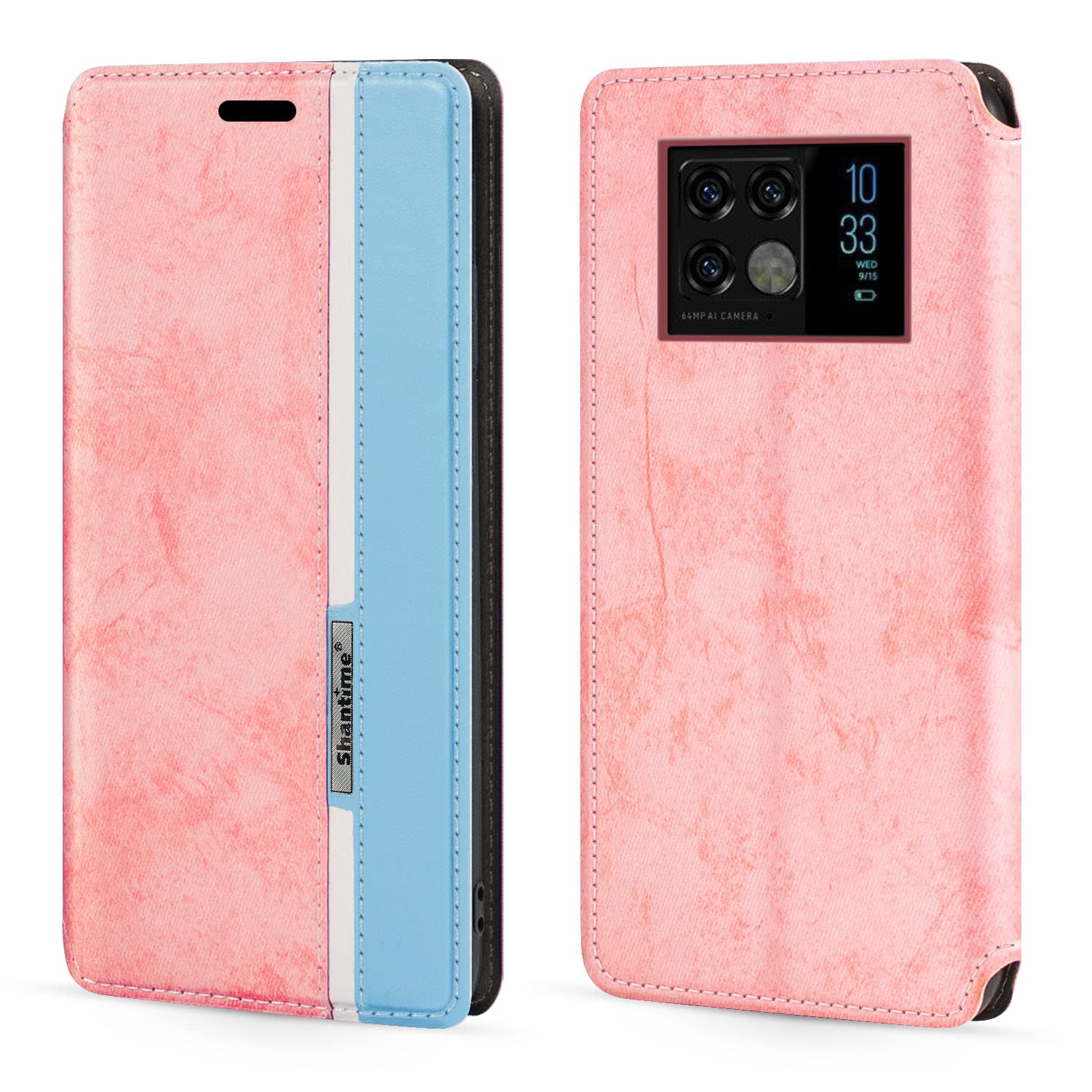 Shantime for Doogee V20 Pro Case, Fashion Multicolor Magnetic Closure Leather Flip Case Cover with Card Holder for Doogee V20 Pro (6.43”)