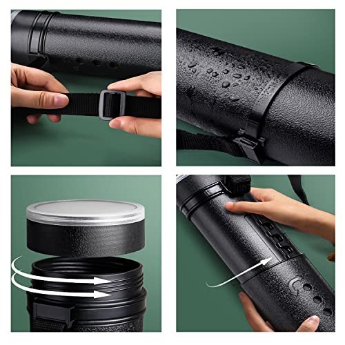 Ecjiuyi Poster Tubes,2Pack Extendable Poster Tube Expand from 24.5" to 40" with Adjustable Shoulder Strap Lids and Lable,Waterproof Telescoping Blueprint Art Document Storage Transport Carrying Tube