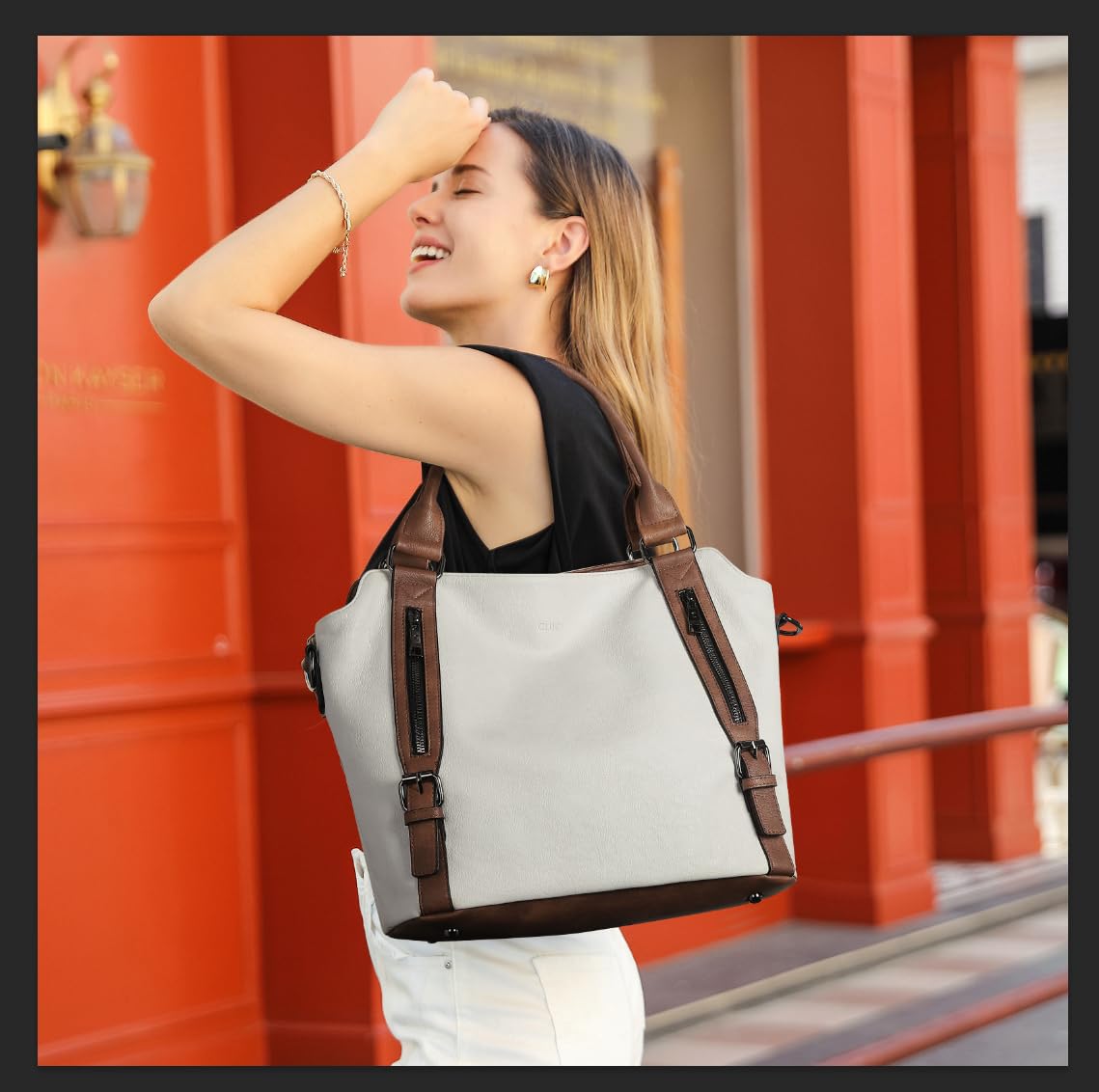 CLUCI Hobo Bags for Women Vegan Leather Handbags Large Ladies Purse Shoulder Bag