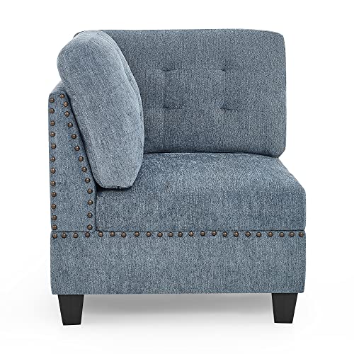 Hdxdkog Modern Oversized Sectional Sofa,Living Room Sofa Set with DIY Combination,U Shaped Storage Modular Sofa Couch with 4 Single Sofa Chair and 2 Corner Sofa,for Living Room,Office (Navy, U-4+2)