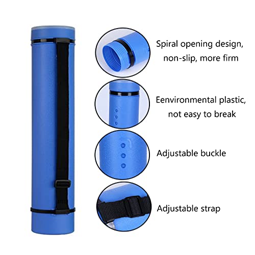 Ecjiuyi Poster Tubes,2Pack Extendable Poster Tube Expand from 24.5" to 40" with Adjustable Shoulder Strap Lids and Lable,Waterproof Telescoping Blueprint Art Document Storage Transport Carrying Tube