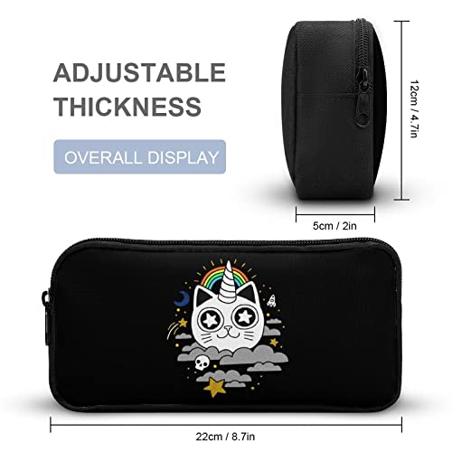 Cat Unicorn Rainbow Skull Pencil Case Pencil Pouch Coin Pouch Cosmetic Bag Office Stationery Organizer