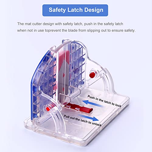 Mat Cutter 45 & 90 Degree Bevel Mat Board Cutter Professional Beveled Cut Tool for Art Picture Framing Foam Board Card Board (Blue)