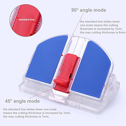 Mat Cutter 45 & 90 Degree Bevel Mat Board Cutter Professional Beveled Cut Tool for Art Picture Framing Foam Board Card Board (Blue)