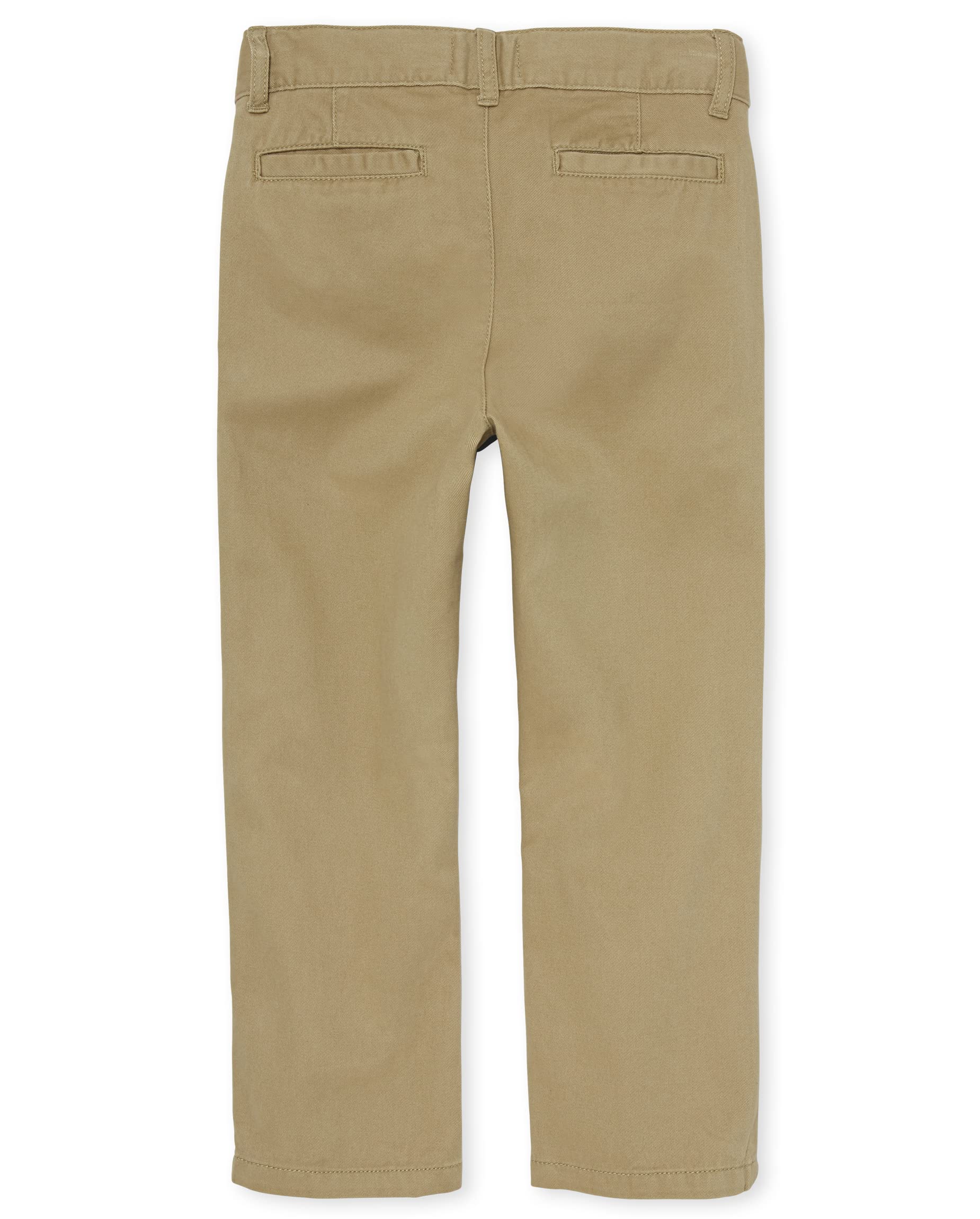 The Children's Place boys Chino Pants, Flax/New Navy 2 Pack, 12 US