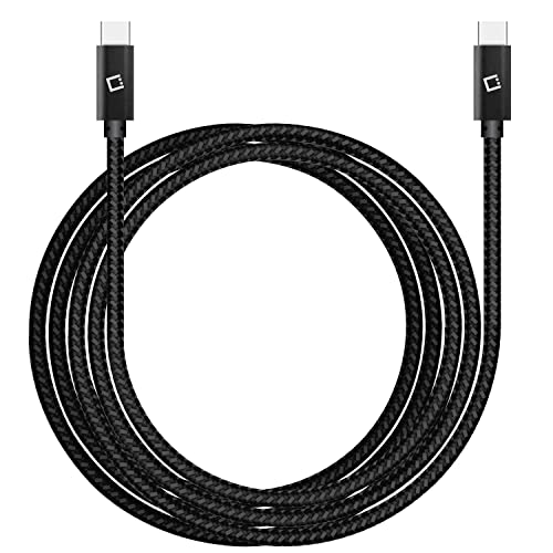Dual USB-C/PD 60W Fast Charging Cord Compatible with vivo V20 SE Plus 5Gbps Data Transfer for Power Delivery Hi Capacity Charging (Black)