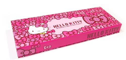 Hello Kitty Classic Multi-Purpose Slim Magnetic Closure Pencil Case 1PC : Red/Pink (Pink)