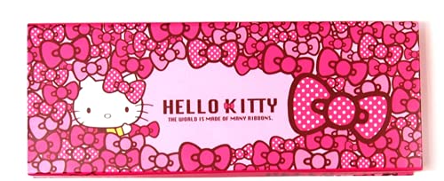 Hello Kitty Classic Multi-Purpose Slim Magnetic Closure Pencil Case 1PC : Red/Pink (Pink)