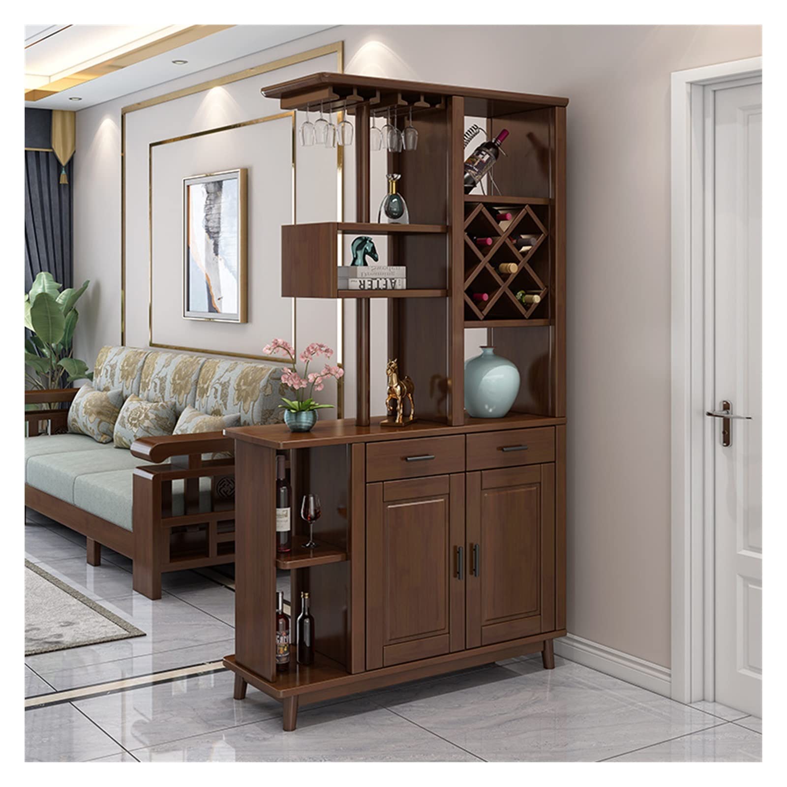 VejiA Shoes Rack Living Room partition Cabinet entryway Shoe Cabinet Entry Screen Double-Sided Storage Cabinet Shelf Shoe Shelf