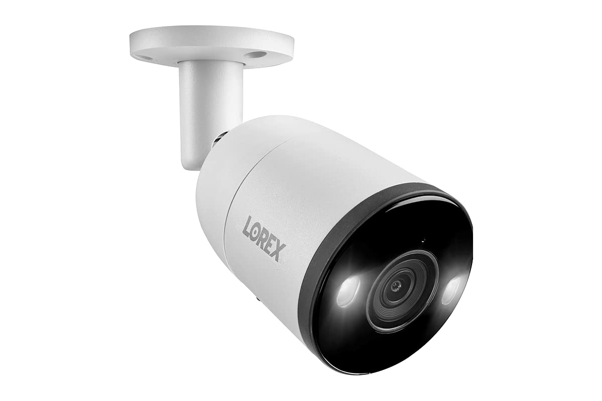 Lorex 4K IP Ultra HD Wired Bullet Security Camera with Smart Deterrence and Smart Motion Detection for Indoor and Outdoor Use (Renewed)