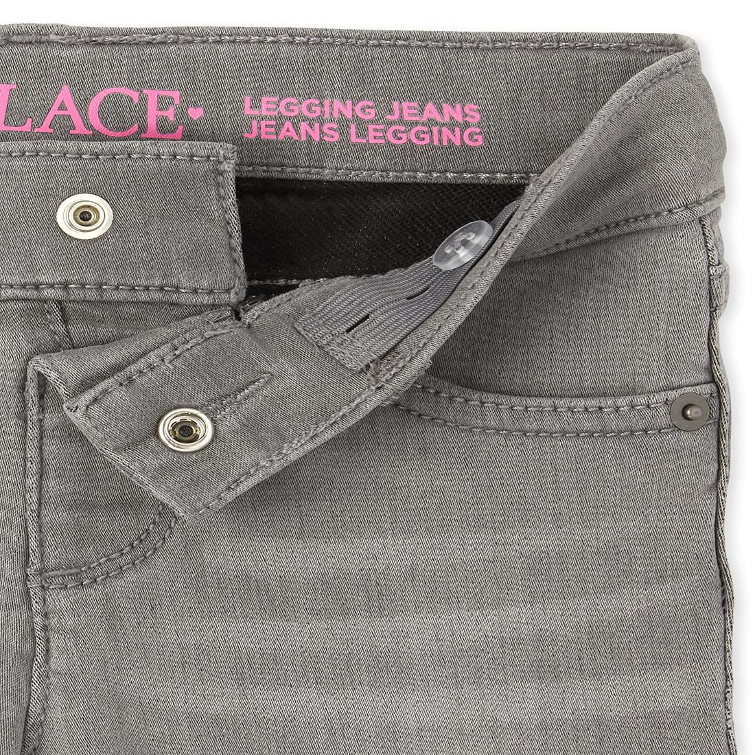 The Children's Place Girls' Stretch Denim Legging Jeans, Black/Fog Wash, 12