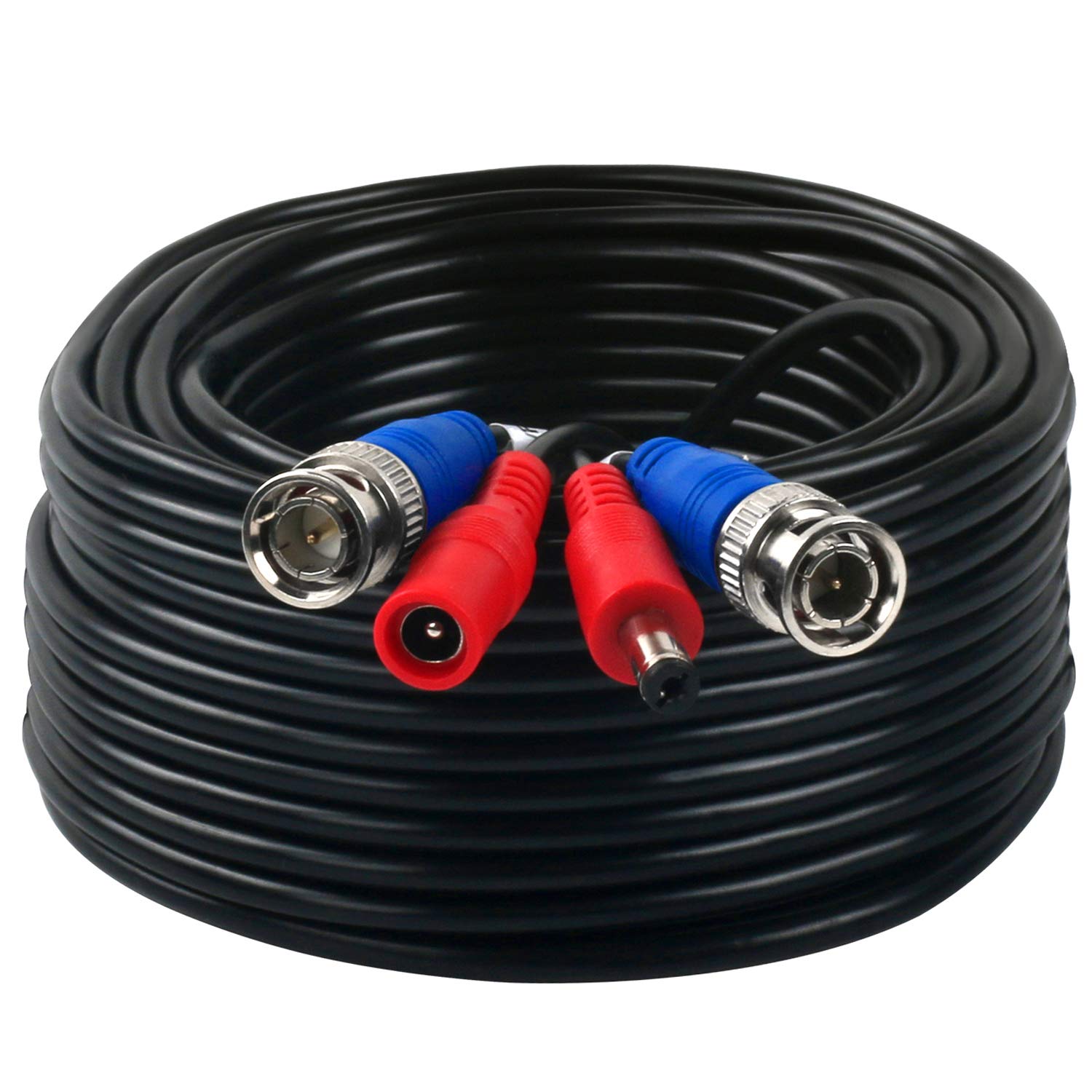 Tainston 2 Pack 60 Feet BNC Video Power Cable,BNC Extension Wire Security Camera Wire with Connectors for CCTV Camera DVR Surveillance System