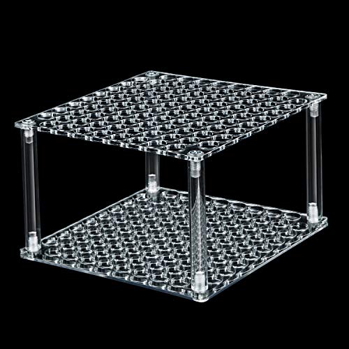 96 Hole Pencil Brush Holder Acrylic Pen Holder Desk Stand Organizer for Pencils Paint Brushes Markers Display and Home Storage (2 Pieces)