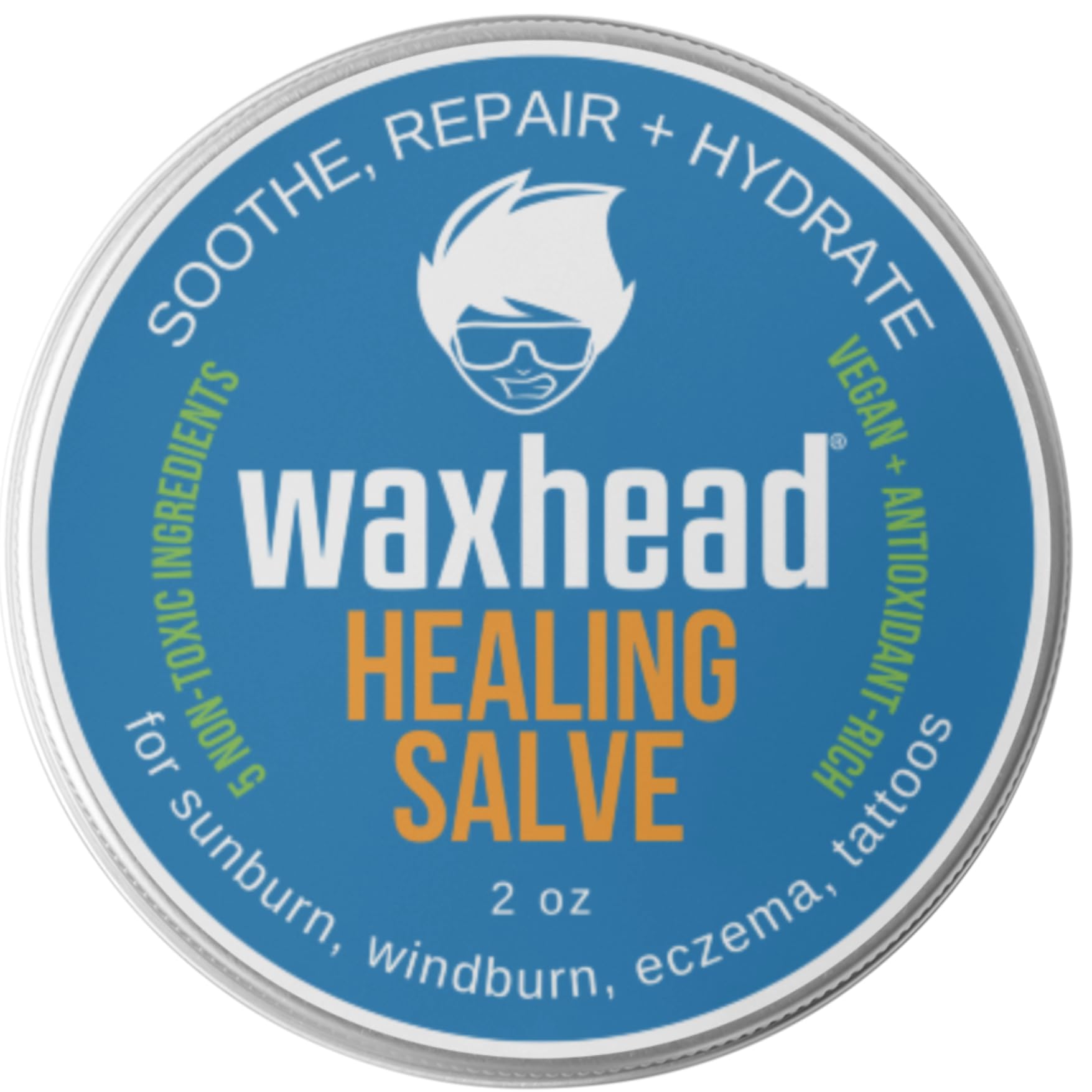 Waxhead After Sun Lotion Sunburn Relief, Miracle Tattoo Balm, Salve for Dry Cracked Hands, Healing Salve Sun Burn Healing Cream Aftersun Sunburn Cream for Eczema with Hemp Seed Oil + Shea Butter (2oz)
