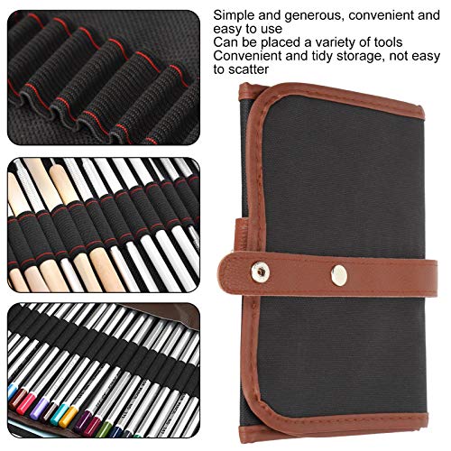 Pen Wrap Roll, Pencil Case Travel Fountain Pen Organizer Bag, Painting Tools Storage Stationery Storage of Pottery Tools, Painting Tools(48 Cells)