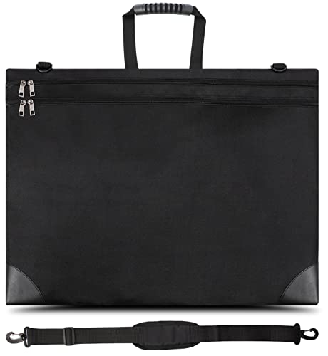 EUYZOU Art Portfolio Case, 18" x 24", Large Art Storage Folder with Handle, Poster Board Storage Bag, Art Carrying Tote Bag with Adjustable Shoulder Strap for Artwork
