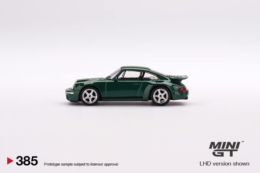 True Scale Miniatures Model Car Compatible with Porsche 911 RUF CTR Anniversary Irish Green 1/64 Diecast Model Car MGT00385