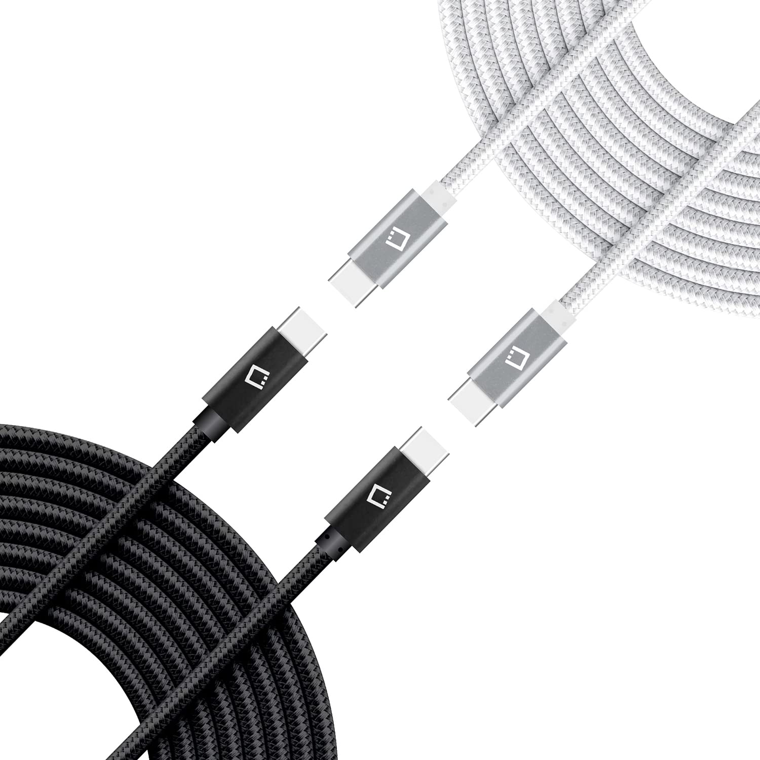 Dual USB-C/PD 60W Fast Charging Cord Compatible with LG V20 Plus 5Gbps Data Transfer for Power Delivery Hi Capacity Charging (White)