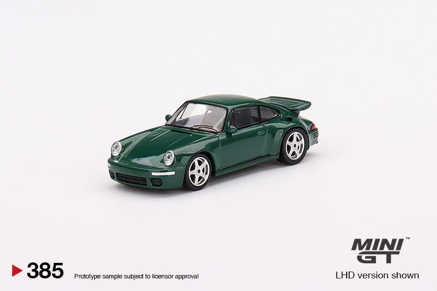 True Scale Miniatures Model Car Compatible with Porsche 911 RUF CTR Anniversary Irish Green 1/64 Diecast Model Car MGT00385