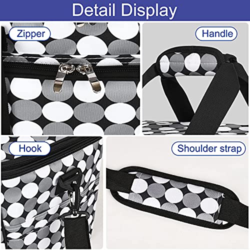 Knitting Bag, Yarn Tote Organizer with Cover and Ajustable Inner Divider for Crochet Hooks, Knitting Needles(up to 14β), Yarn Storage Bag for Carrying Projects and Supplies(No Accessories Included)