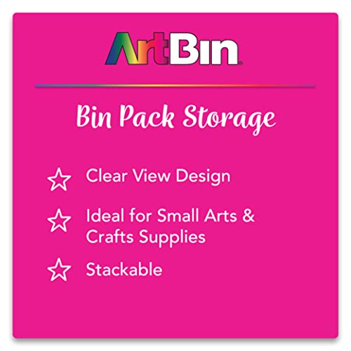 ArtBin 6971AG XL Bins with Lids 4-Pack, [4] Extra Long Art & Craft Organizer Boxes, Clear