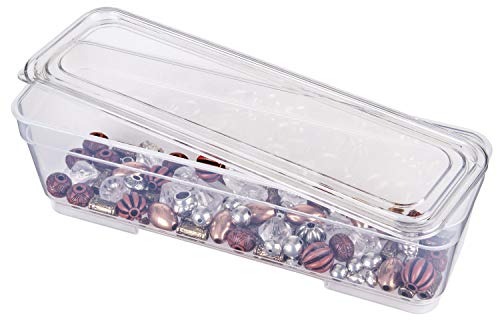 ArtBin 6971AG XL Bins with Lids 4-Pack, [4] Extra Long Art & Craft Organizer Boxes, Clear