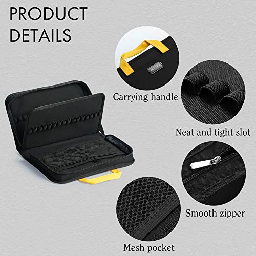 ARTIFY 48 Slot Canvas Marker Pen Organizer Bag, Carrying Case for School, Office, Travel & Storage with Zipper Pocket (C)
