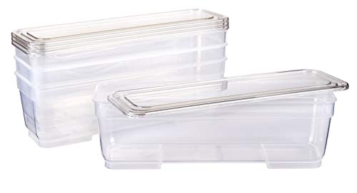 ArtBin 6971AG XL Bins with Lids 4-Pack, [4] Extra Long Art & Craft Organizer Boxes, Clear